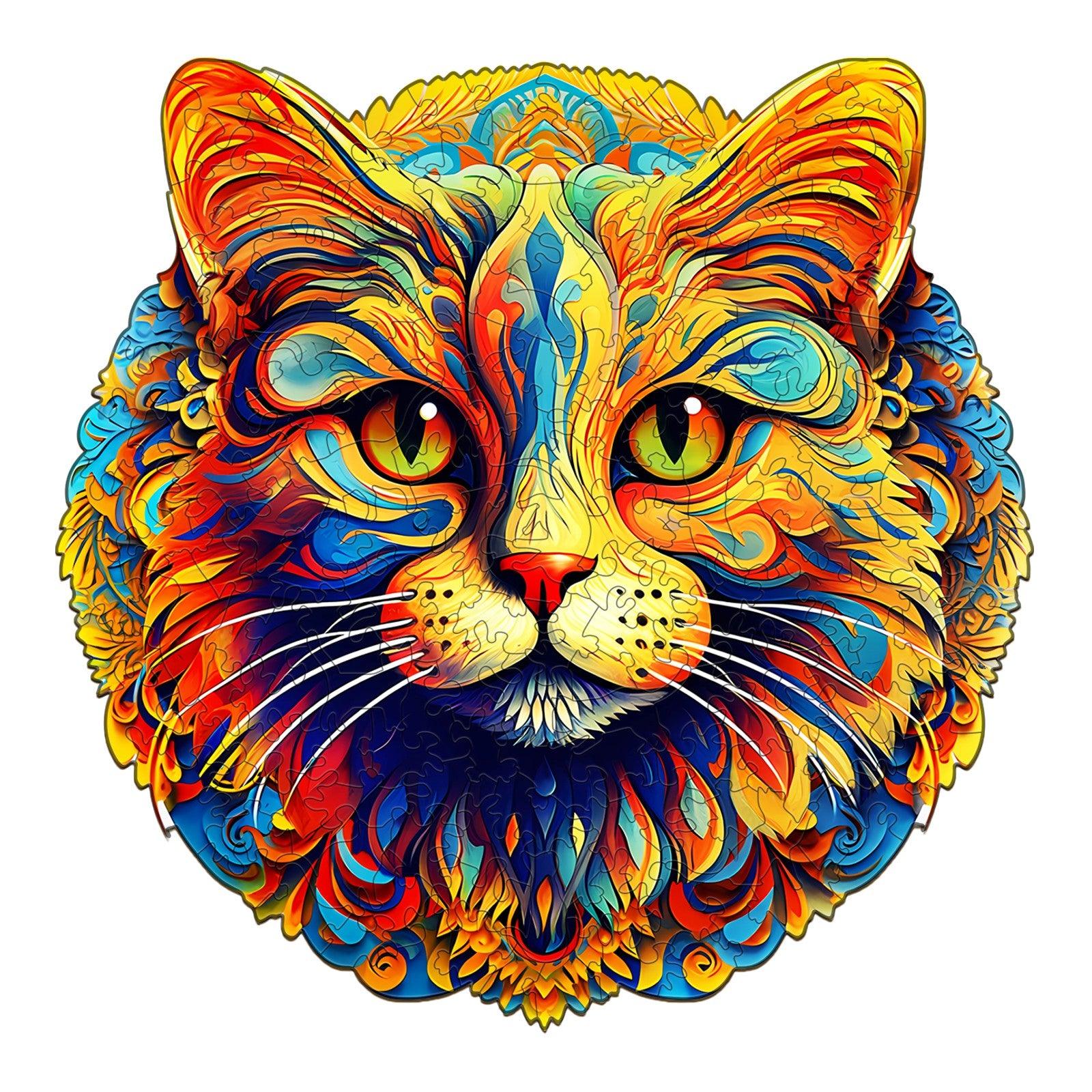 Woodbests | colorful cat Wooden Jigsaw Puzzle