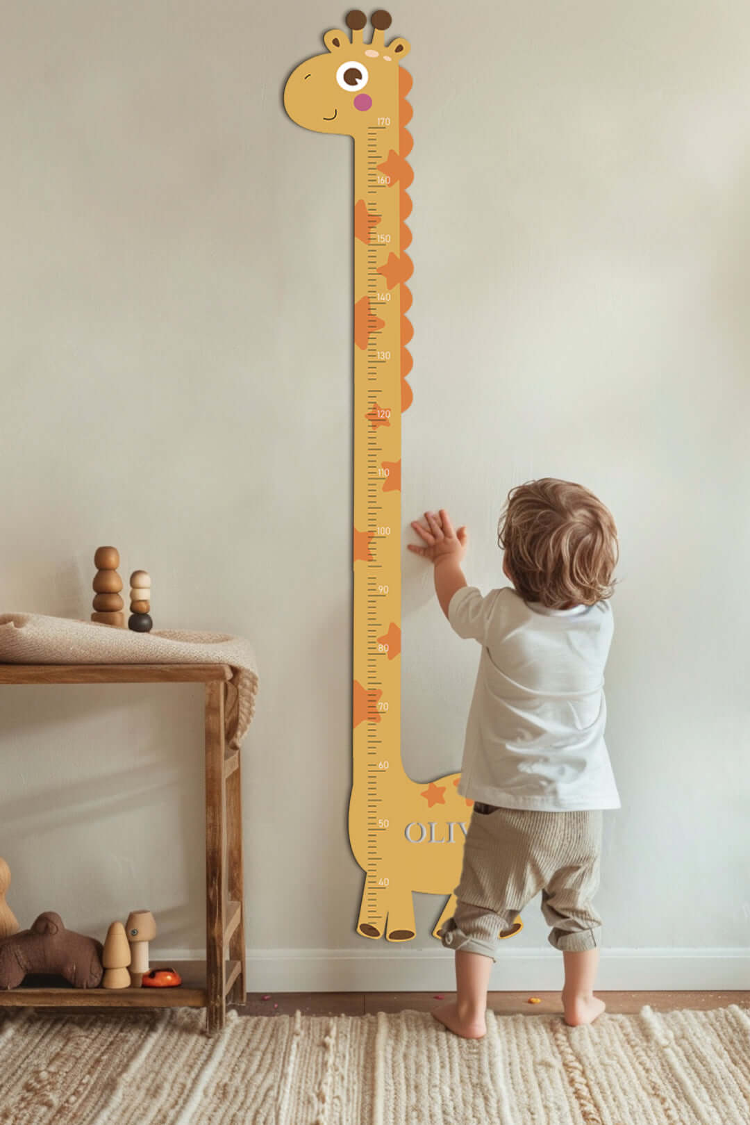 Personalized Wooden Giraffe Growth Chart Ruler – Woodbests