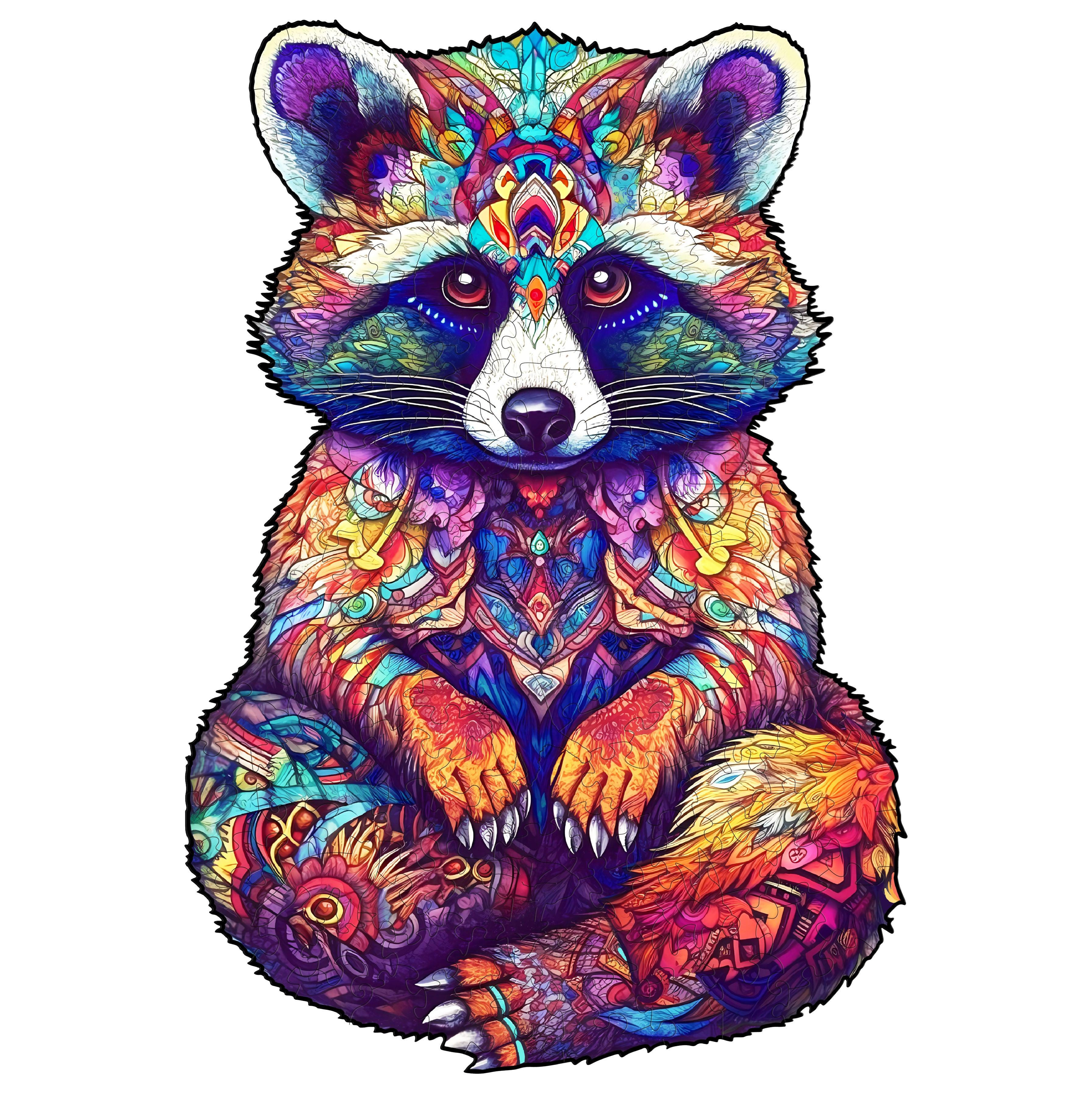 Resourceful Raccoon Wooden Jigsaw Puzzle – Woodbests
