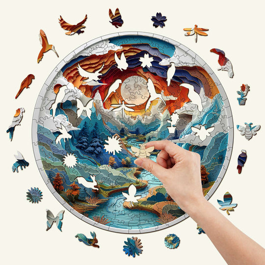 Round Shaped Wooden Jigsaw Puzzles, Circular Puzzles – Woodbests