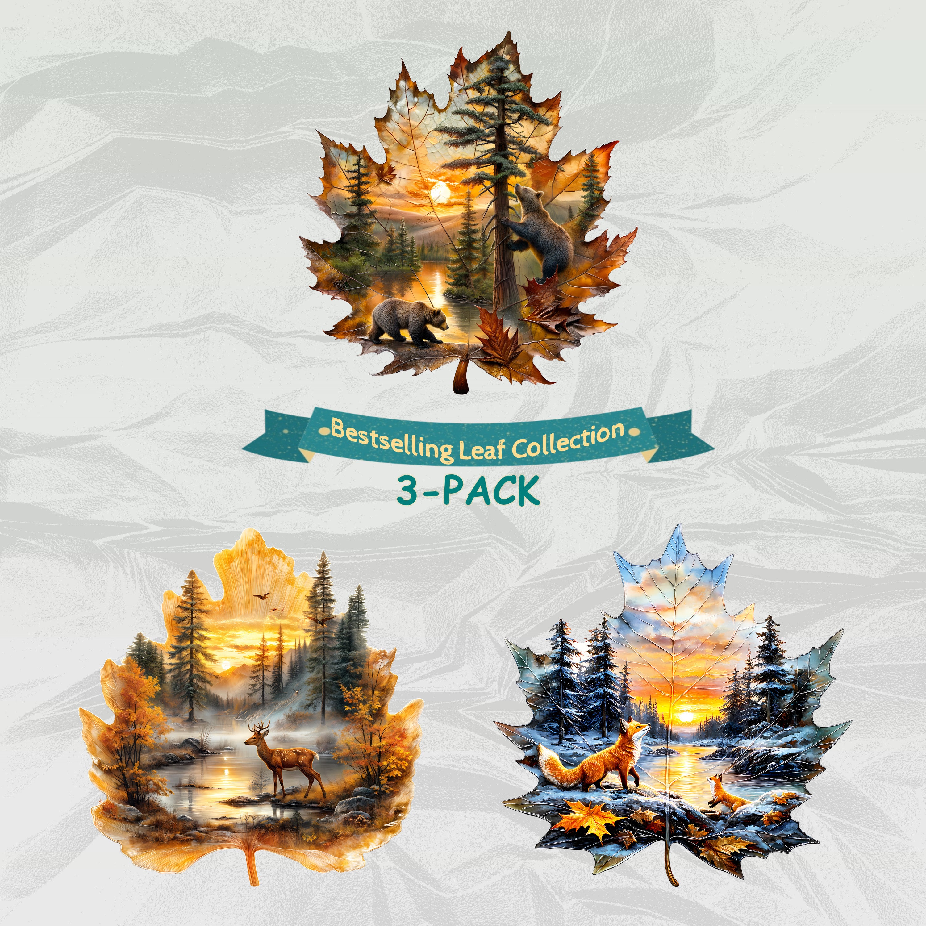 Best-Selling Leaf Collection 3-Pack – Woodbests