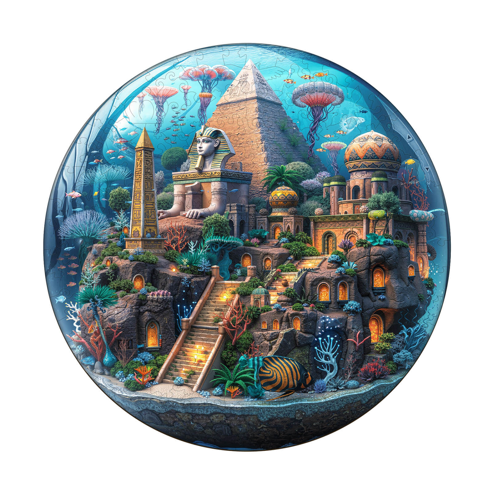 WOODBESTS |Underwater pyramid field Wooden Puzzle – Woodbests