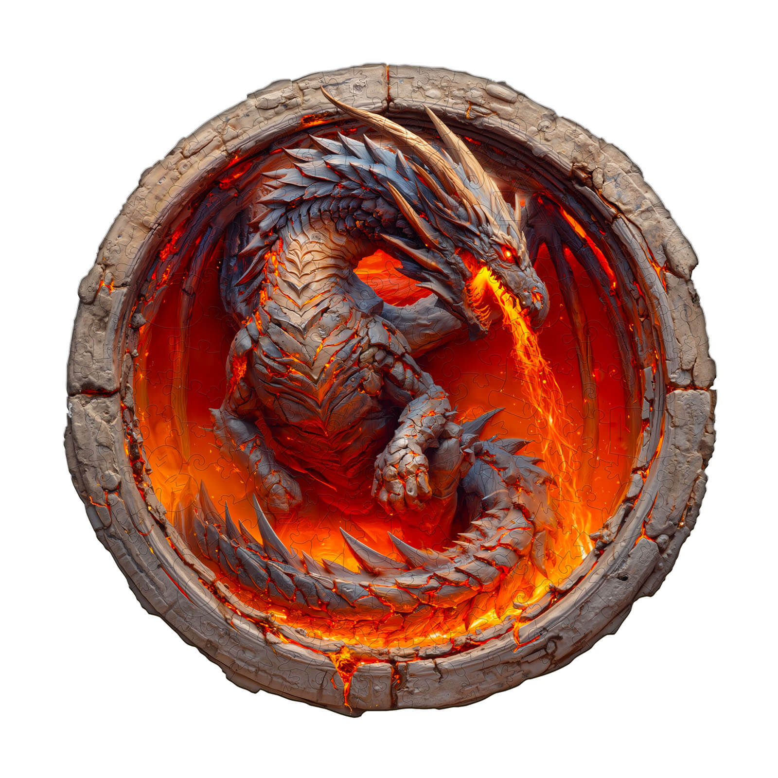WOODBESTS |Elements Earth Dragon Wooden Puzzle – Woodbests