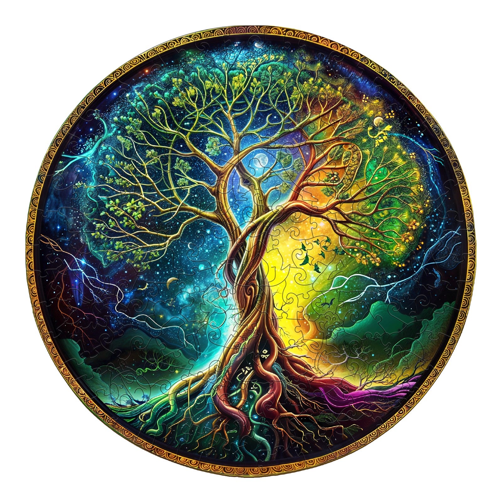 WOODBESTS | Aurora Tree of Life-3 Wooden Puzzle – Woodbests