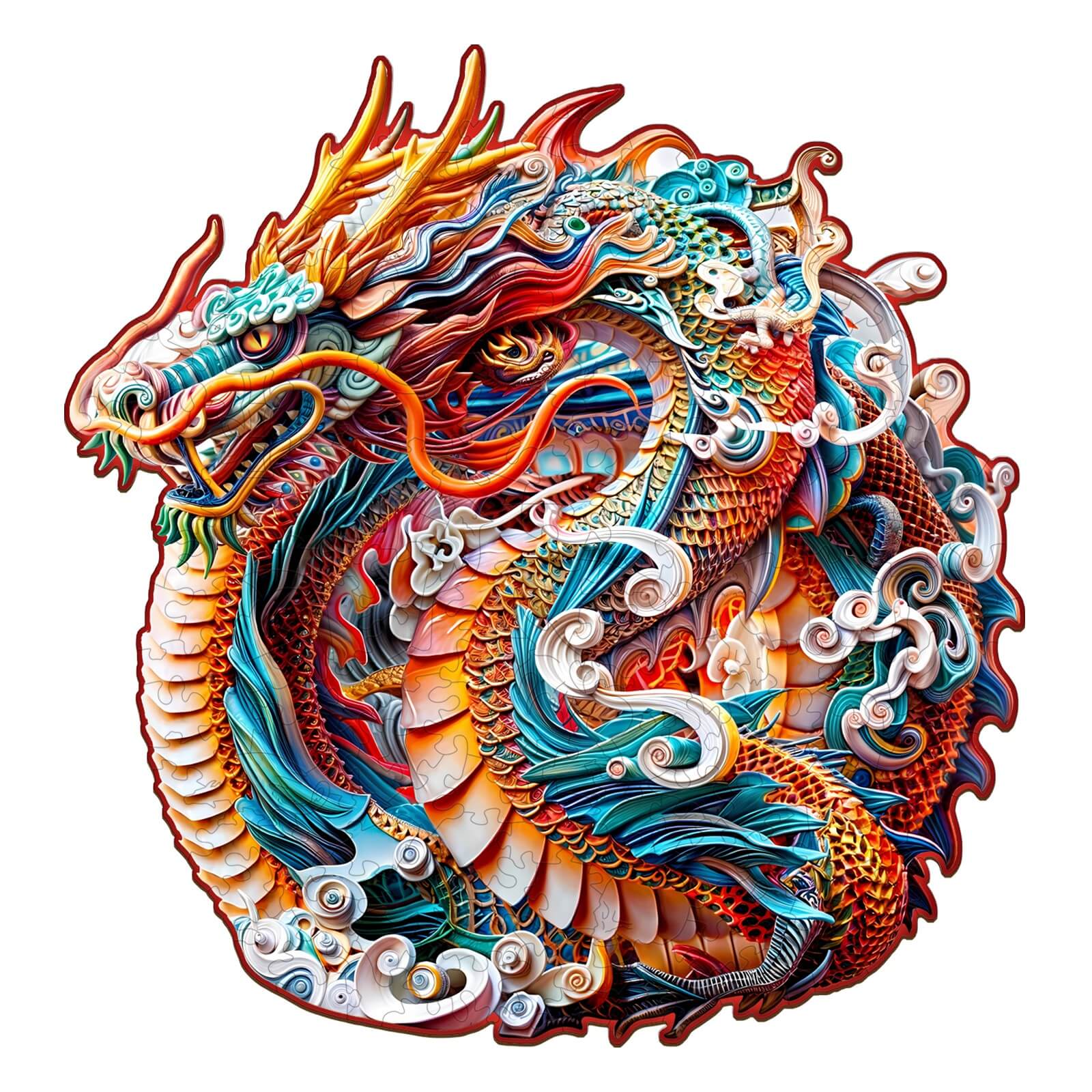 WOODBESTS | 3D Chinese Dragon-1 Wooden Puzzle – Woodbests