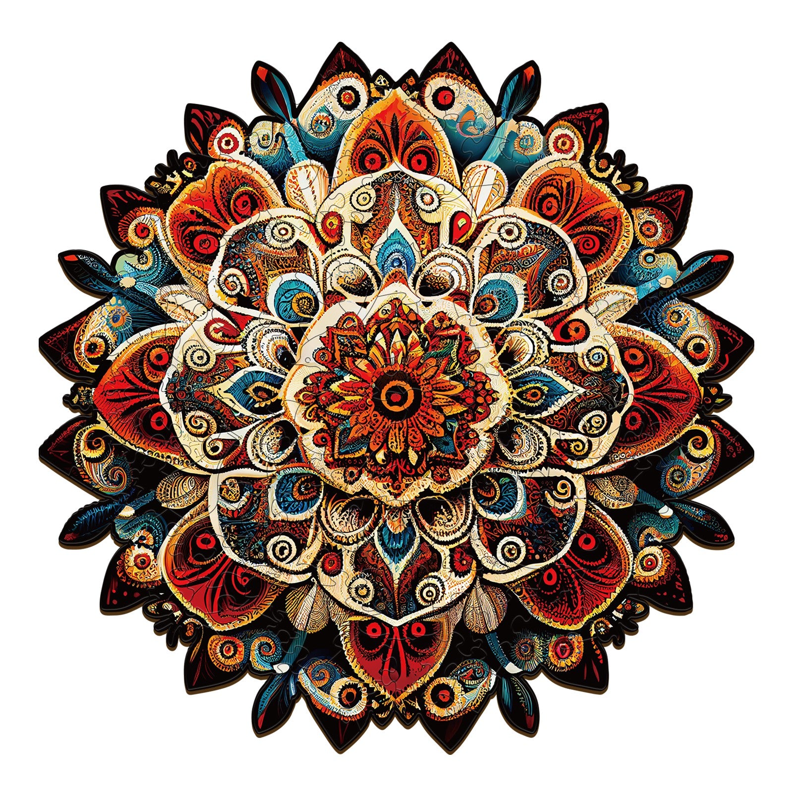 Colorful Round Mandala Puzzle Color Challenge Cultural Jigsaw Puzzle ...