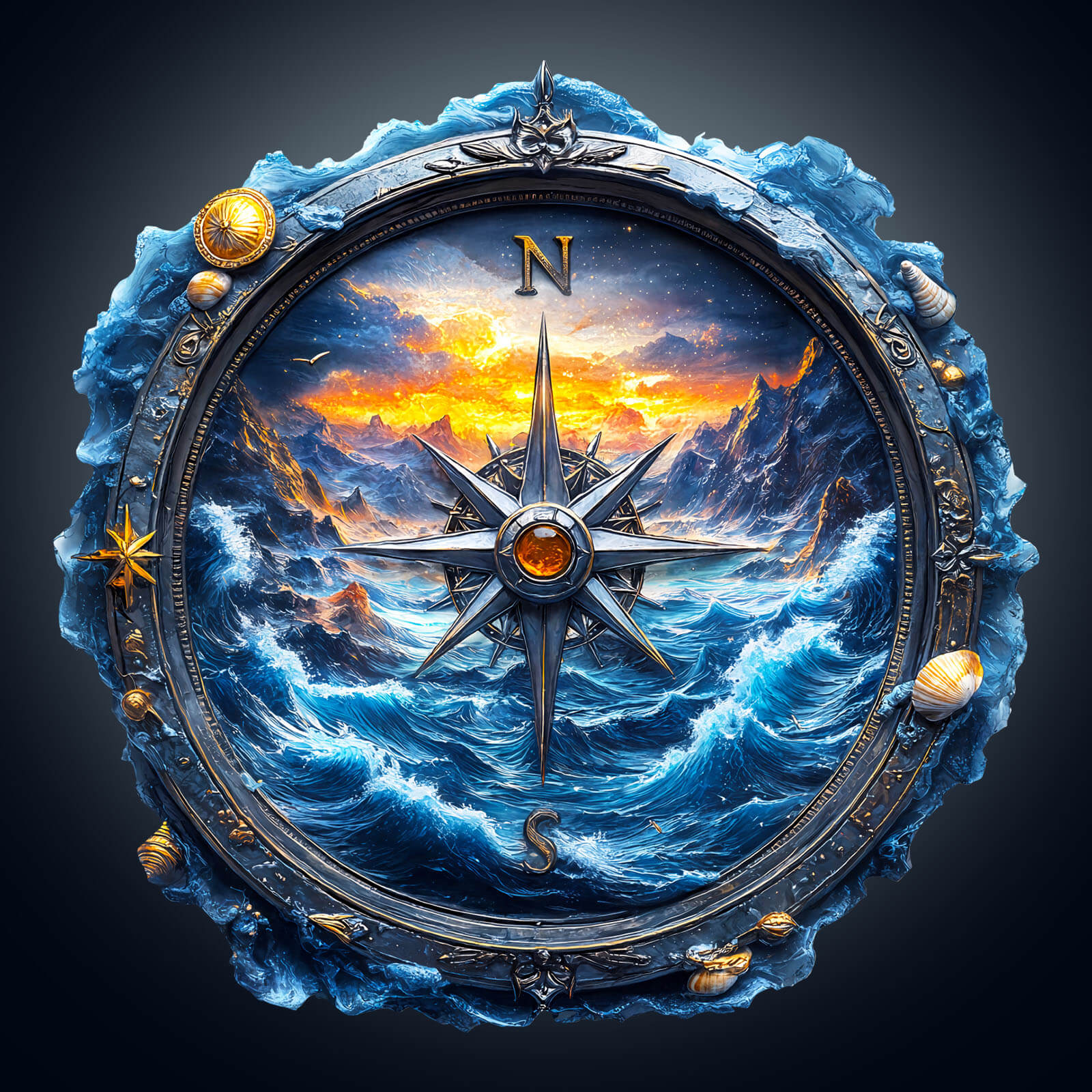 WOODBESTS |Compass Landscape Wooden Puzzle – Woodbests