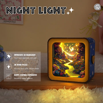 3D Puzzle Night Light: Creative 3D Puzzles DIY Assembly Kit, Ambient ...