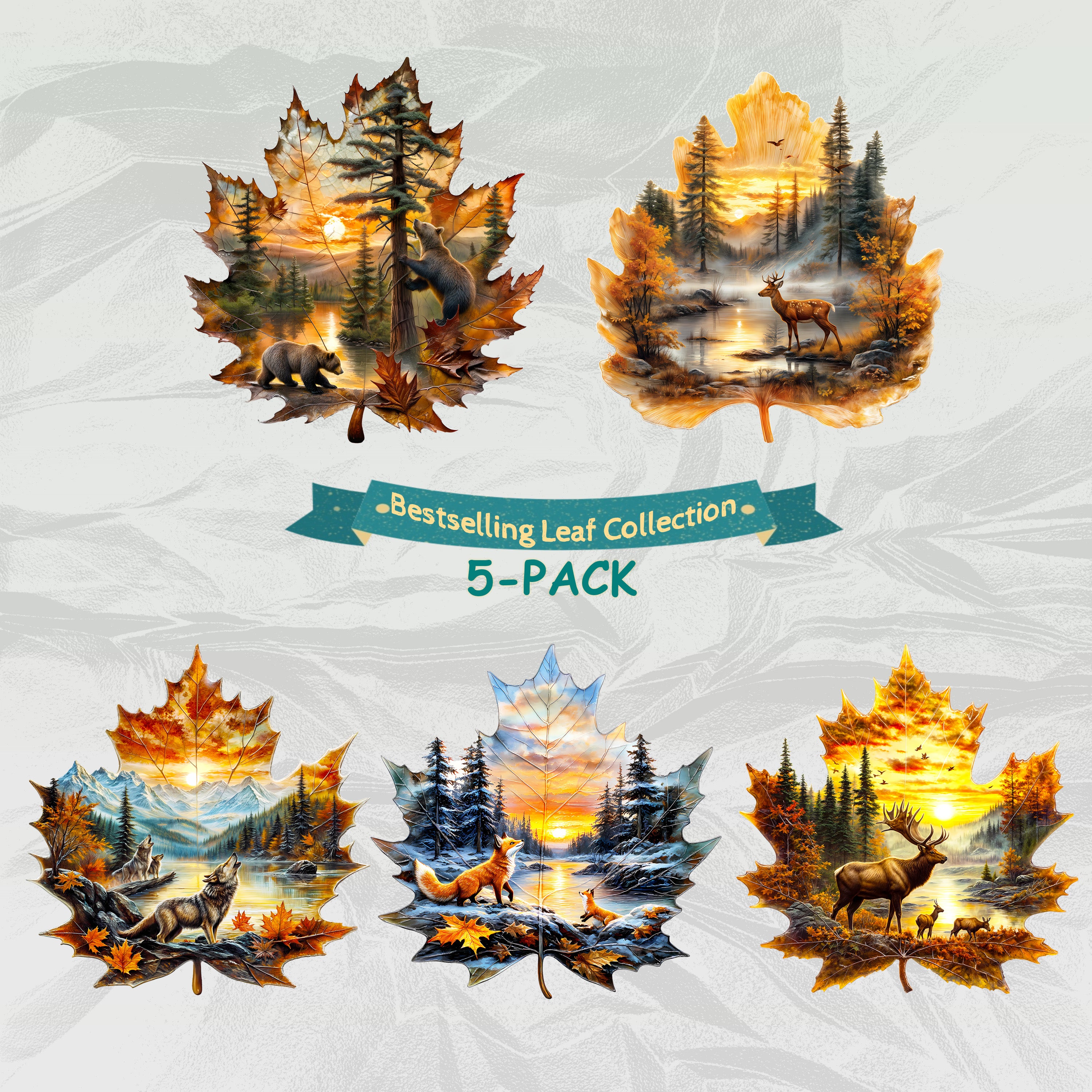 Best-Selling Leaf Collection 5-Pack – Woodbests
