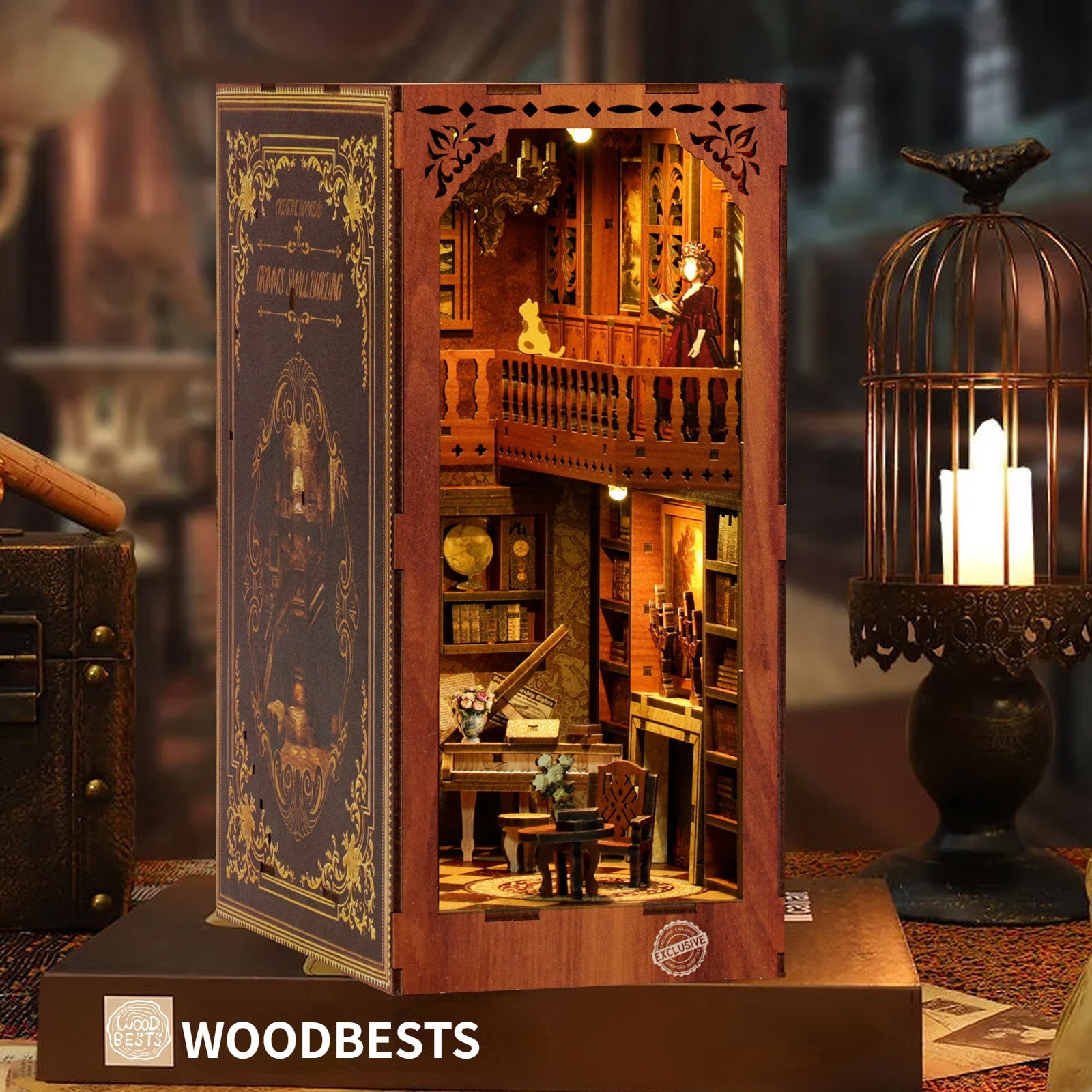 Grimm's Small Building - DIY Book Nook Kit,3D Wooden Puzzle – Woodbests