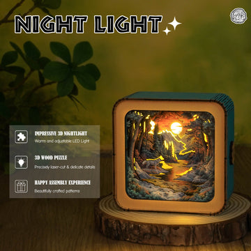3D Puzzle Night Light: Creative 3D Puzzles DIY Assembly Kit, Ambient ...