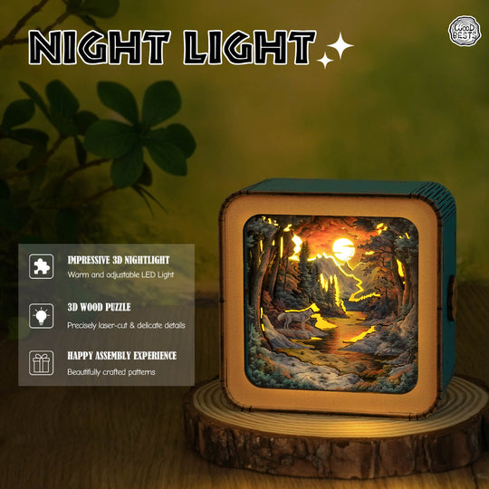 3D Puzzle Night Light: Creative 3D Puzzles DIY Assembly Kit, Ambient ...