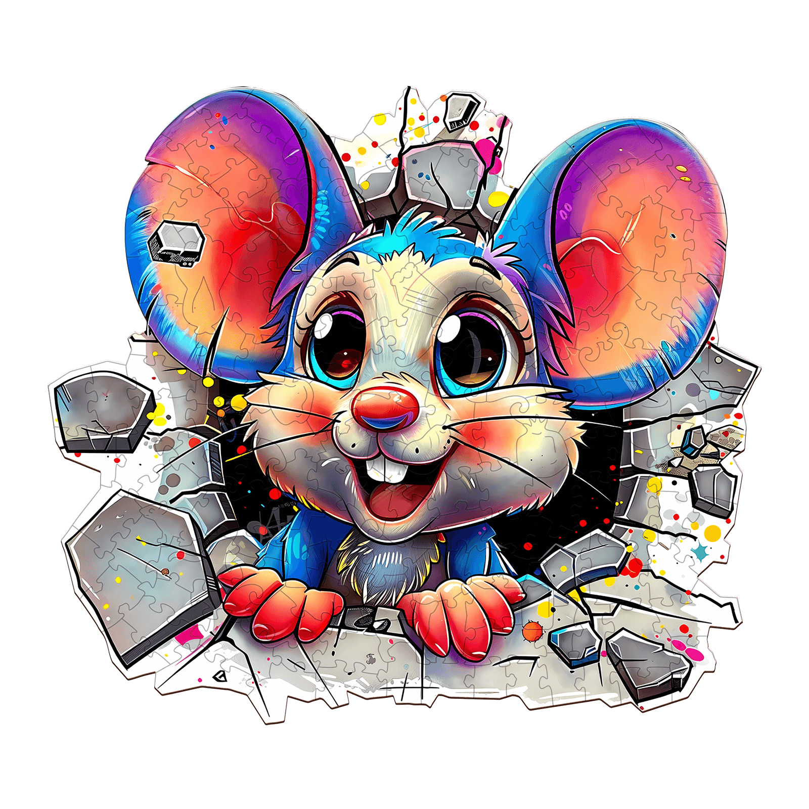 WOODBESTS | 3D Wall Rat-2 Wooden Puzzle – Woodbests