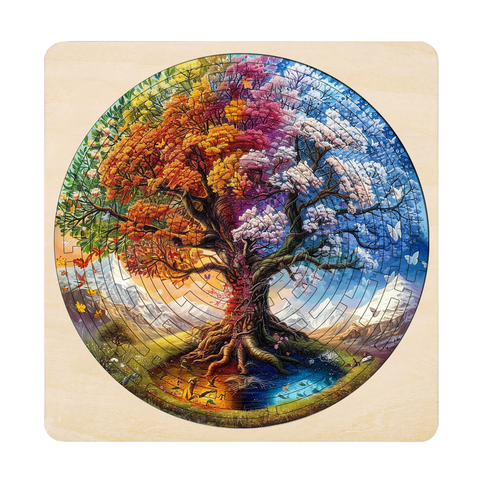 WOODBESTS |Maze Puzzles—Colorful Tree of Life – Woodbests