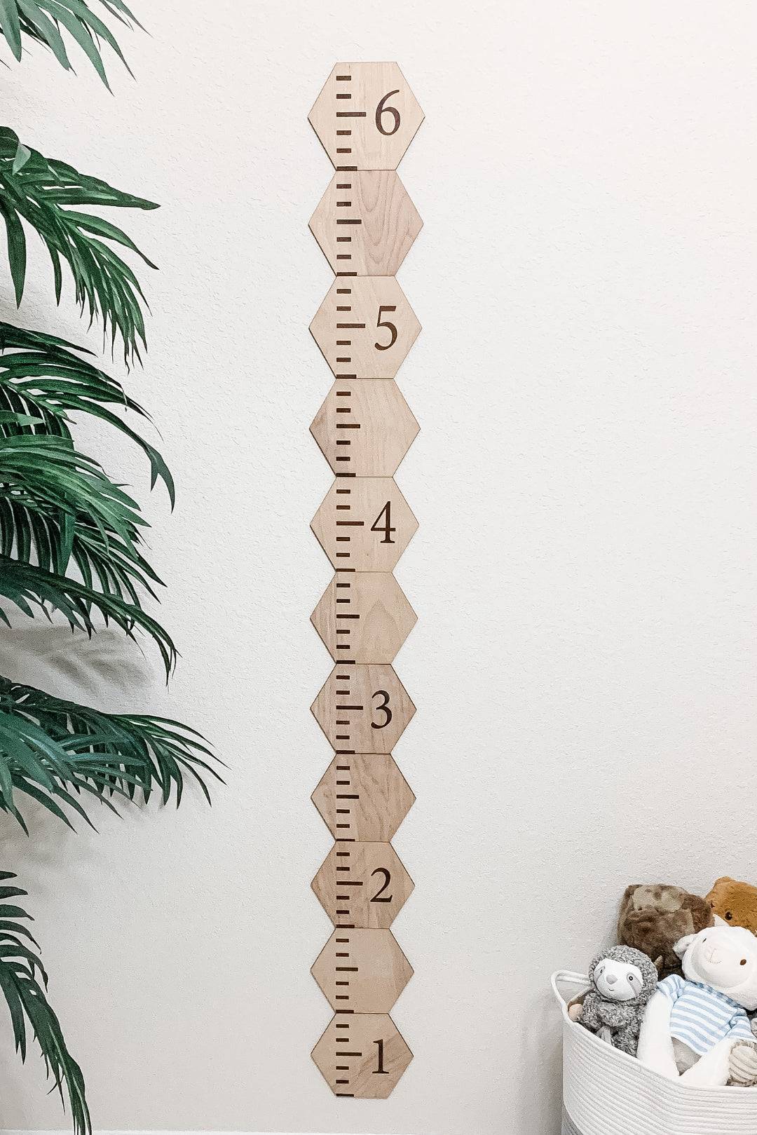 Personalized Wooden Hexagon Puzzles Growth Chart for Kids – Woodbests