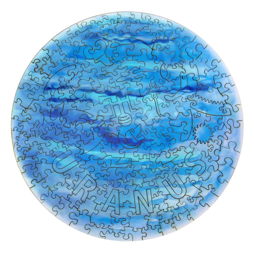 Uranus Solar System Outer Space Planet Shaped Wooden Jigsaw Puzzle ...