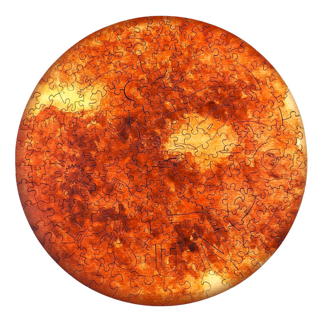 The Sun Large Round Planet Wooden Jigsaw Puzzle – Woodbests