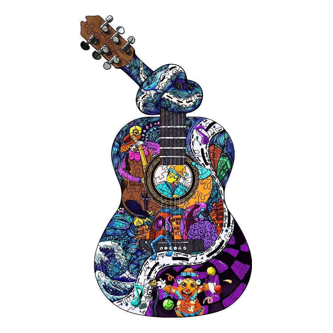 Silent Guitar Unique Musical Instrumental Shaped Wooden Jigsaw Puzzle ...