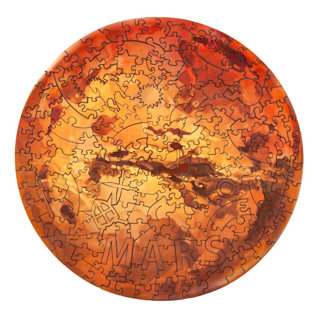 Mars Solar System Outer Planets Space Planetary Round Wooden Jigsaw ...