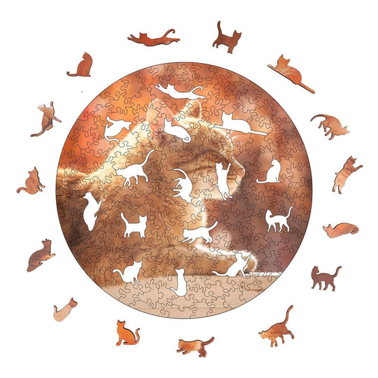 Wooden Cat Puzzle | Feline-Themed Jigsaw Puzzles for Cat Lovers – Woodbests