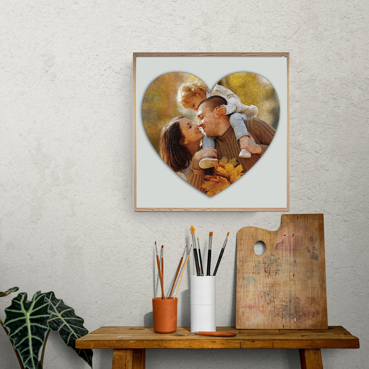 Family Portrait Puzzle Personalized Best Gift Custom Photo Wooden ...